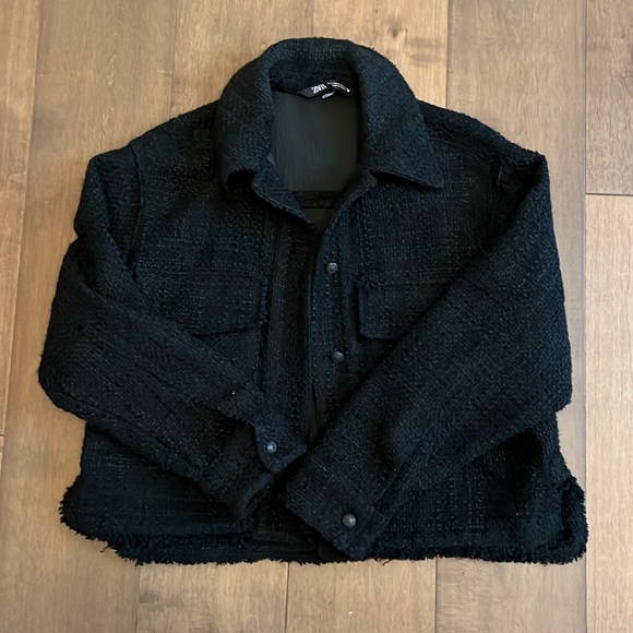 Zara | Jackets & Coats | Zara Soft Tweed Jacket | Poshmark